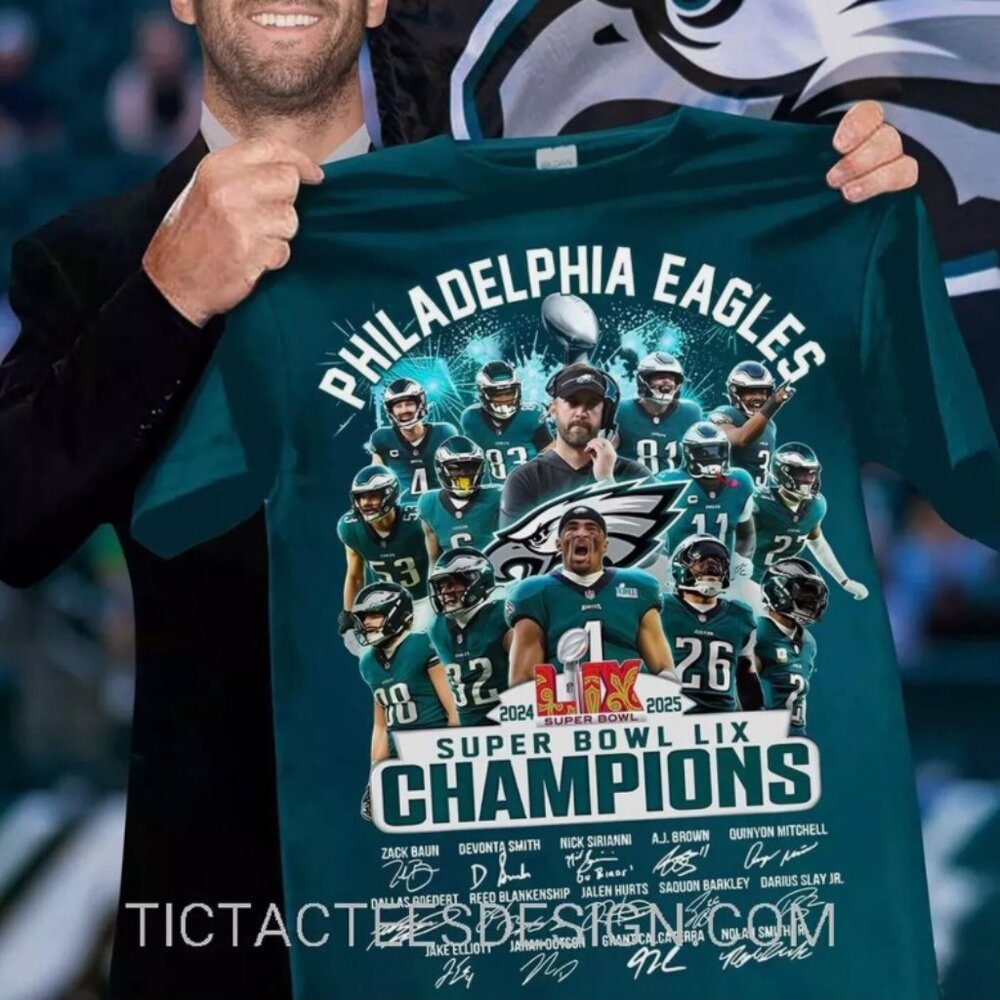 Eagles 2024 2025 Super Bowl Lix Champions - Gem